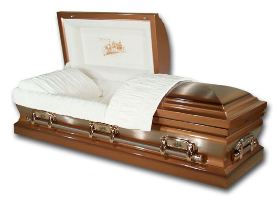 Country Heartland Brushed Steel Casket – Casket Gallery