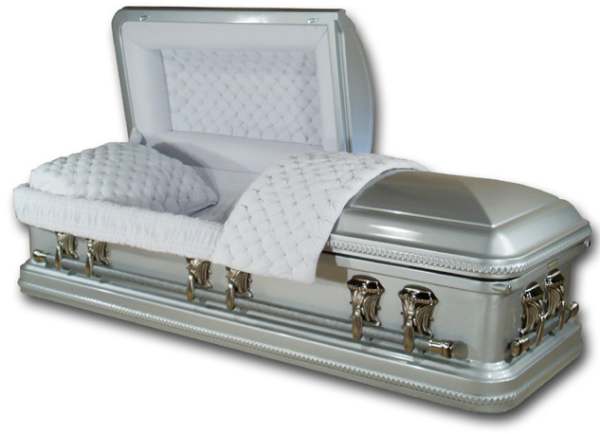 Silver 32oz Solid Bronze Casket - Centurian – Casket Gallery