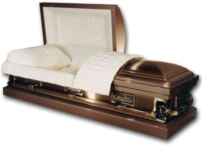 Bronze 18 Gauge Steel Casket - La Pieta & Last Supper – Casket Gallery
