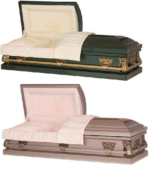 Hunter Green or Lavender Troy Steel Casket – Casket Gallery