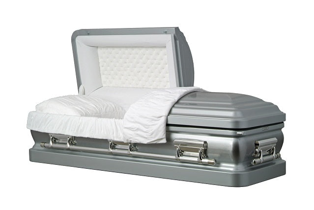 Silver Stainless Steel Casket - Silver Star – Casket Gallery